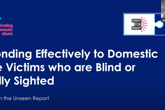 Responding to Victims/Survivors who are Blind/Partially Sighted - SafeLives